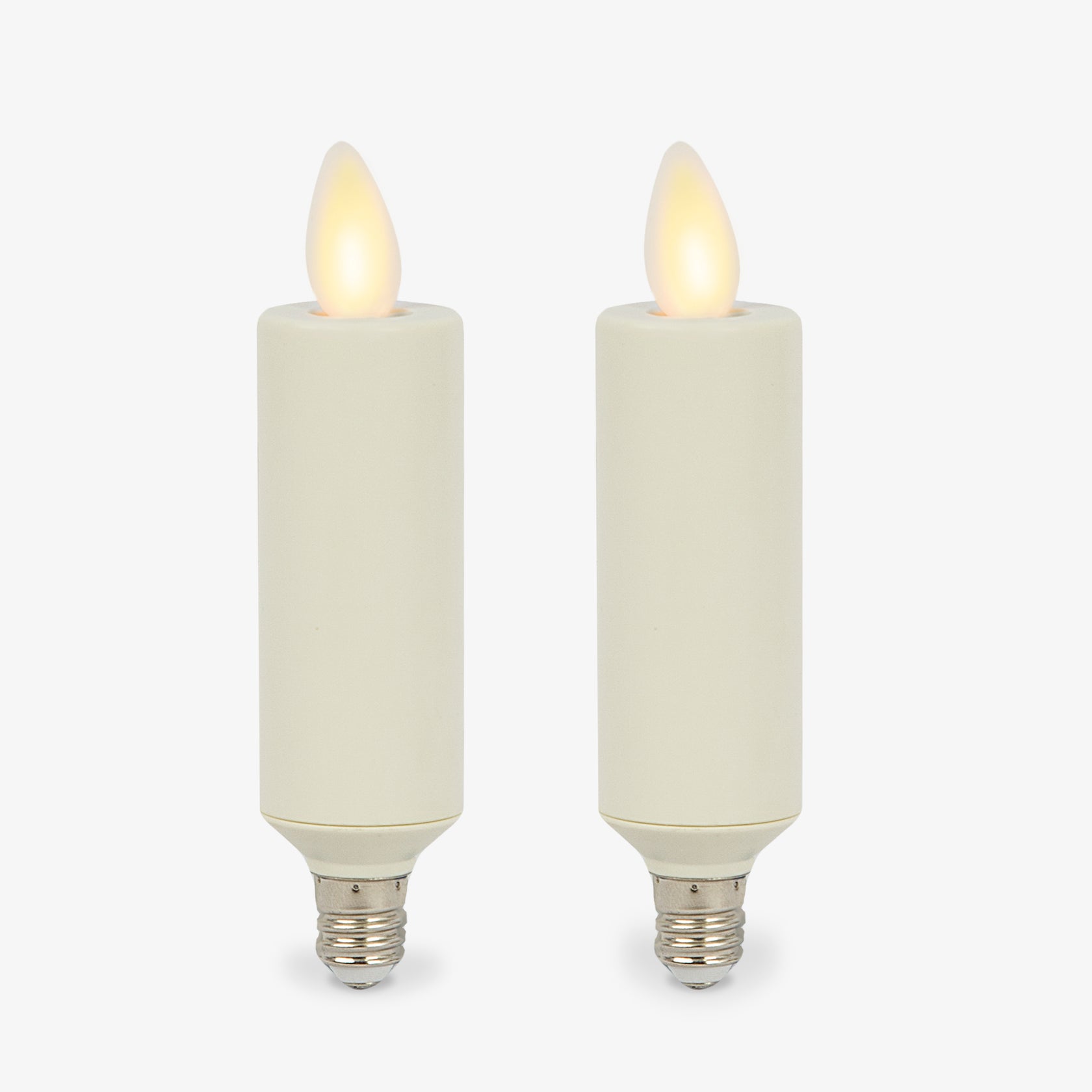 Set of 2 Pearl Ivory Flameless Candle E12 Taper Bulbs – Luminara