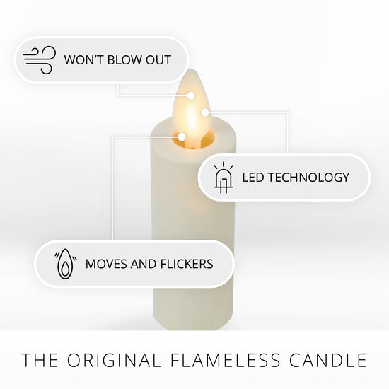 Set of 2 Pearl Ivory Flameless Candle E12 Taper Bulbs – Luminara