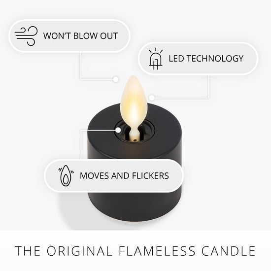Black Flameless Candle Tealights - Set of 2 – Luminara