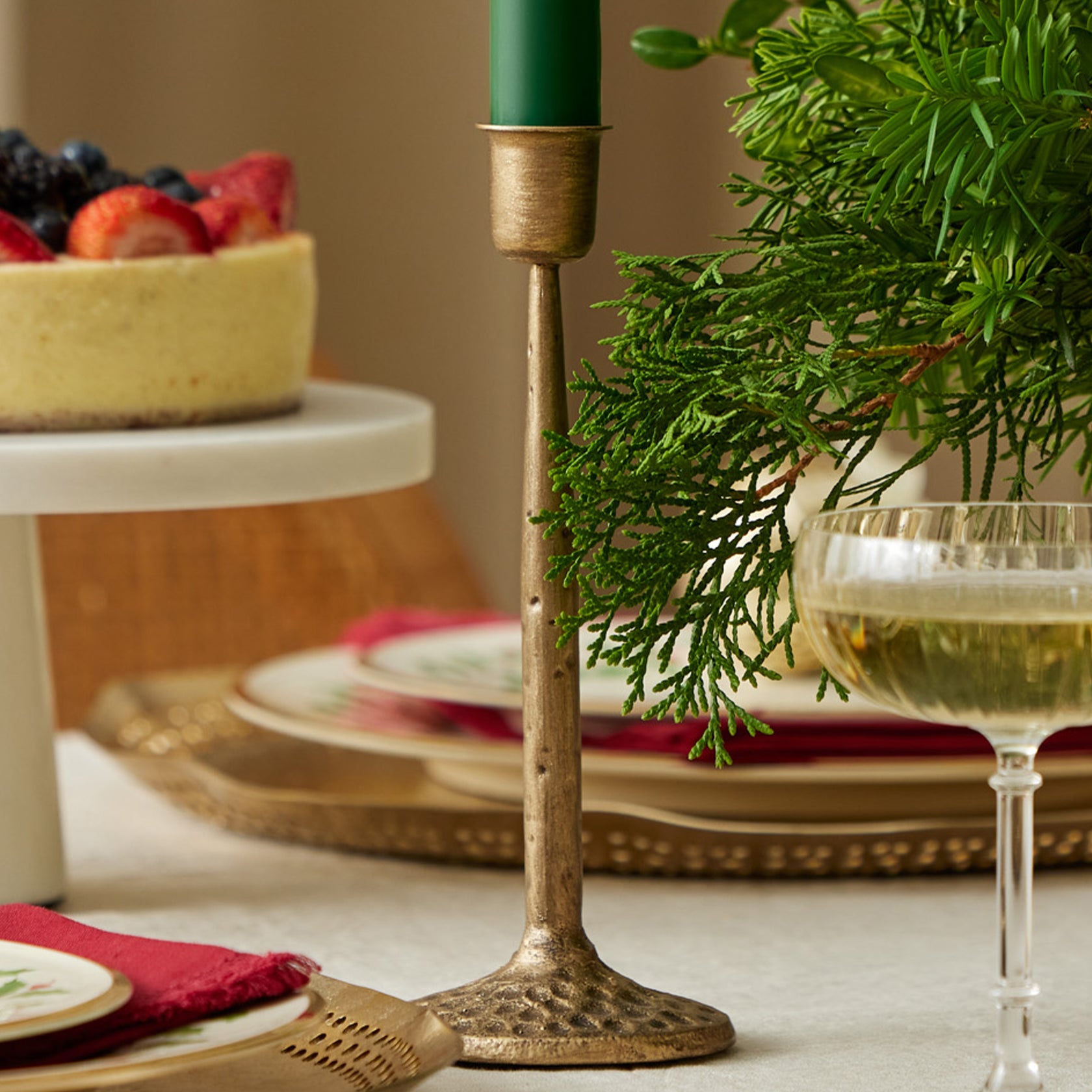 Brass Wrought Iron Taper Holder – Luminara