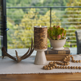 Real Birch Wood Flameless Candle Pillar | Luminara