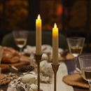 Ivory Flameless Candle Tapers - Flat Top - 6.75" Height - Set of 2 ...