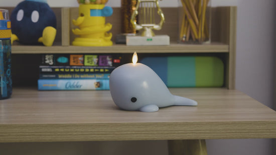 Celestial Blue Flameless Candle Whale – Luminara
